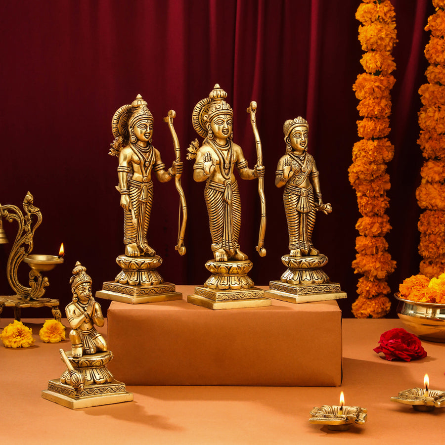 Brass Ram Darbar Idols Set – Vedansh Craft