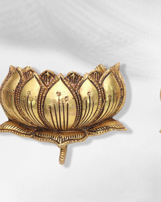 Exquisite Brass Hanging Lotus Flower Pair – 3.5 Inch | Divine Decor Ac ...