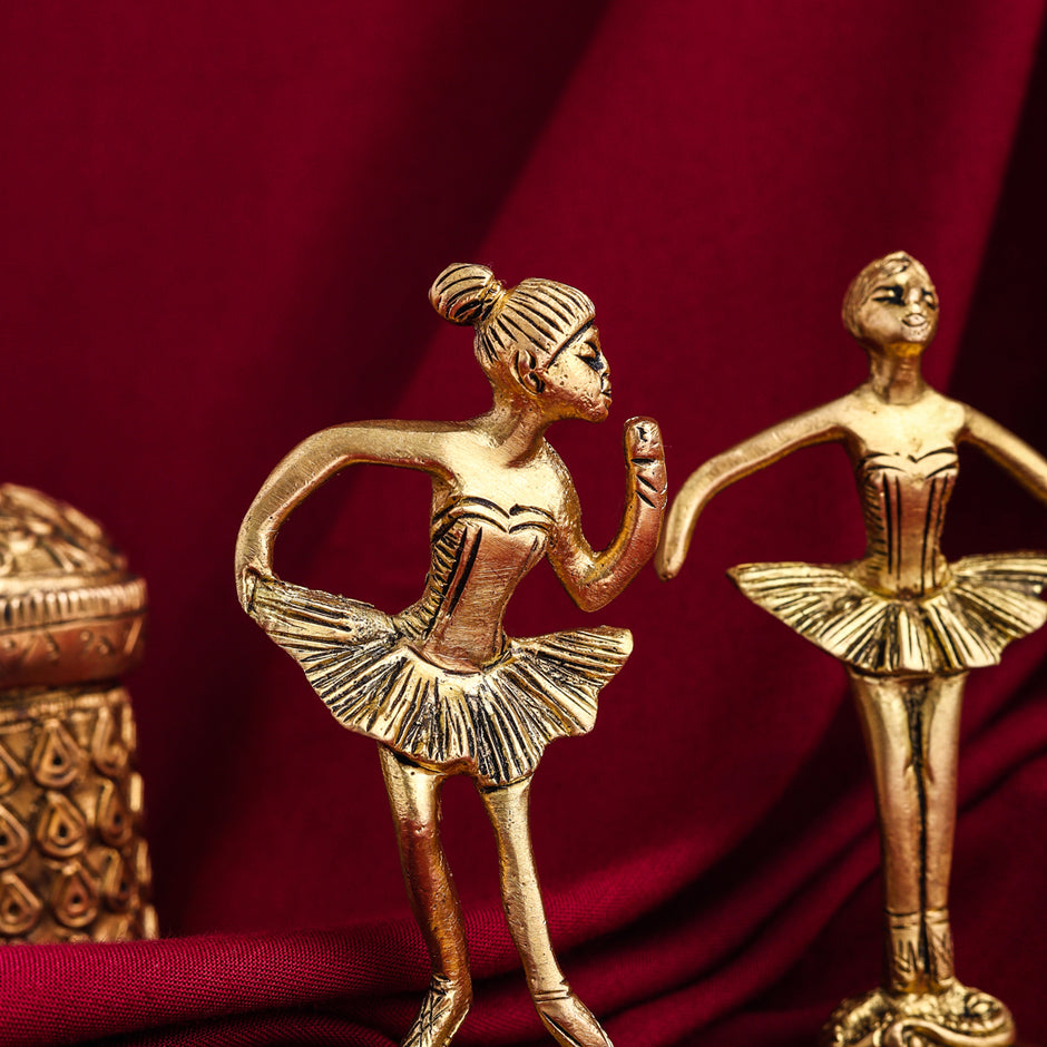 Brass Dancing Ballerinas Set of Five (4.2 Inch) – Vedansh Craft