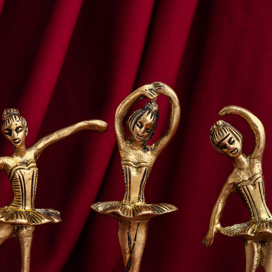 Brass Dancing Ballerinas Set of Five (4.2 Inch) – Vedansh Craft