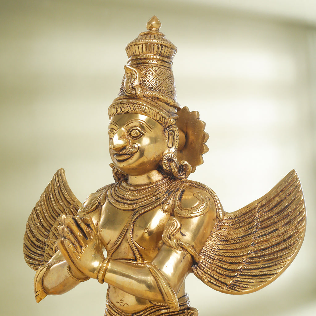 Brass Standing Garuda Statue (22 Inch) – Vedansh Craft