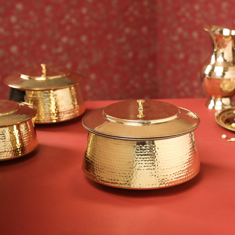 Brass Handi With Lid – Vedansh Craft
