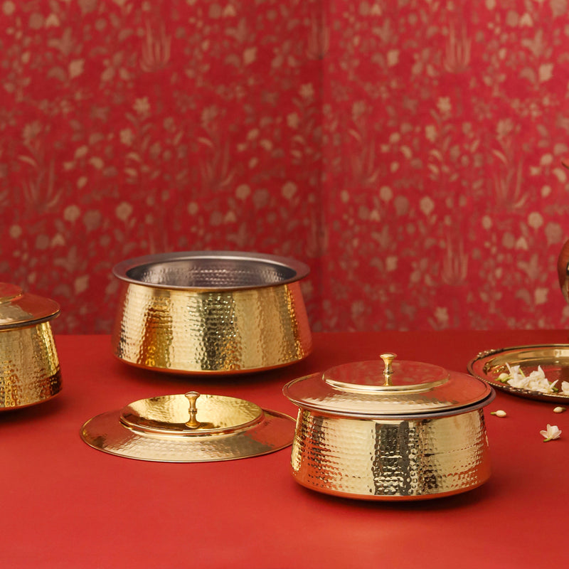 Brass Handi With Lid – Vedansh Craft