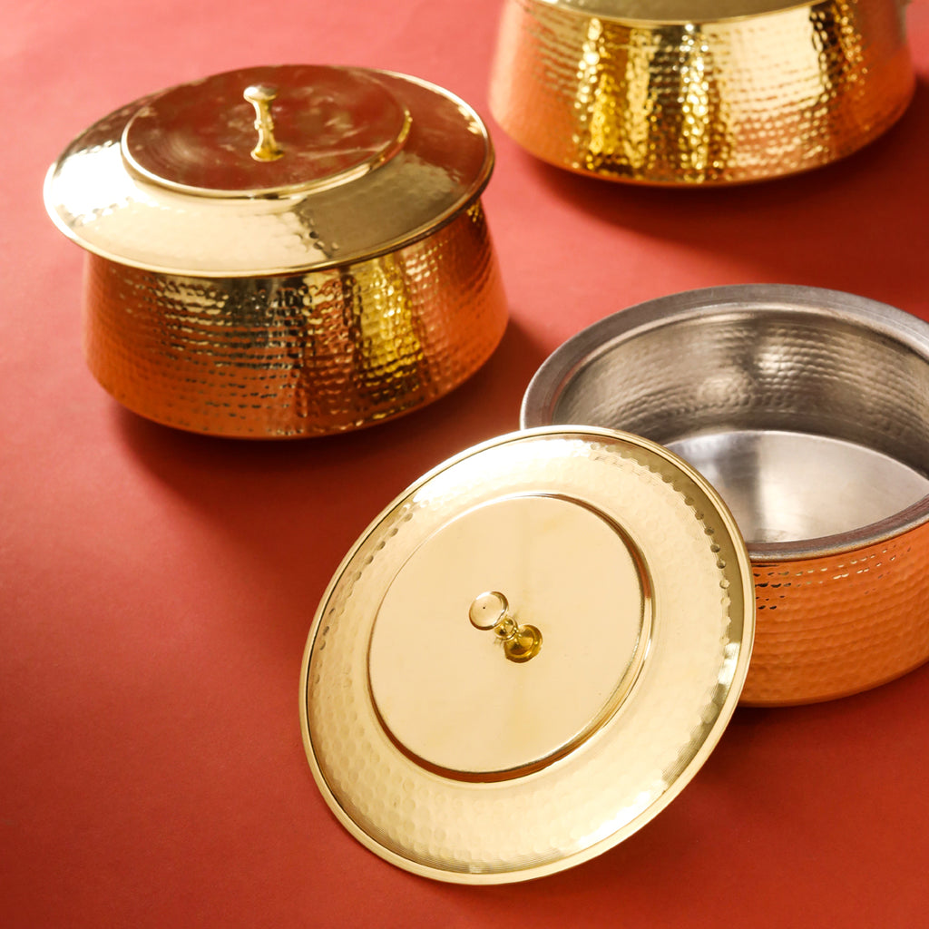 Brass Handi With Lid – Vedansh Craft