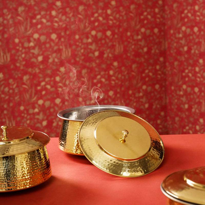 Brass Handi With Lid – Vedansh Craft
