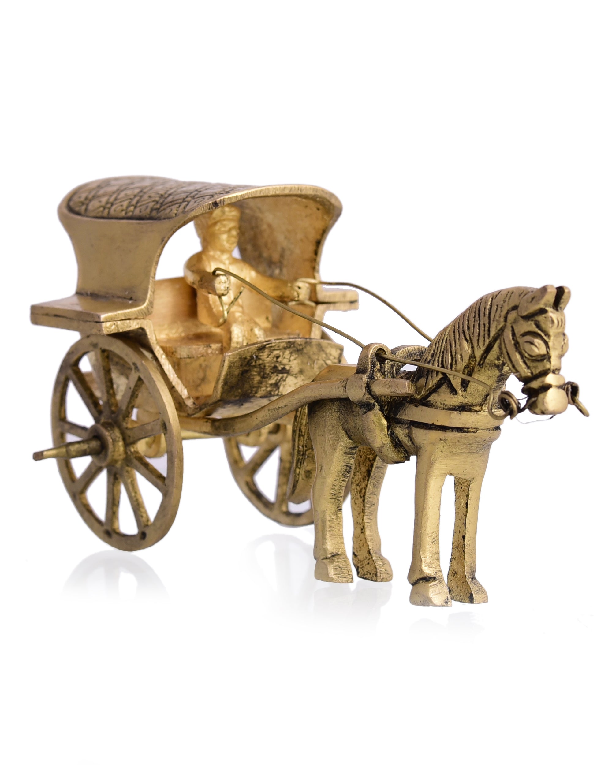Brass Handmade Horse Chariot/Cart (2.6 Inch) – Vedansh Craft