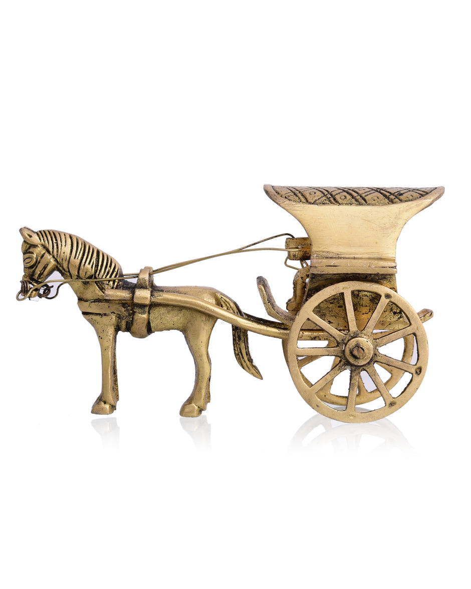 Brass Handmade Horse Chariot/Cart (2.6 Inch) – Vedansh Craft