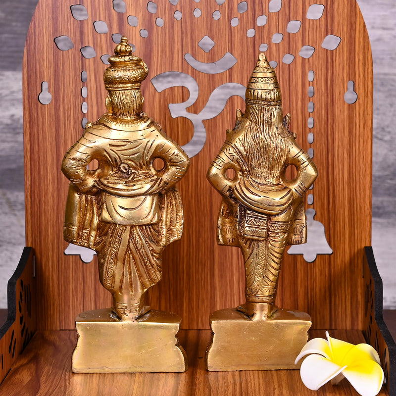 Brass Vitthal Rukmini Idols Set (8 Inch) – Vedansh Craft
