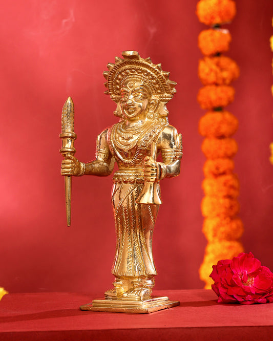 Brass Raksha Devi Idol (7.5 Inch) – Vedansh Craft